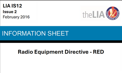 LIA IS12 - Radio Equipment Directive | At The Heart of Lighting