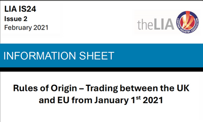 LIA IS24 - Rules of Origin | At The Heart of Lighting